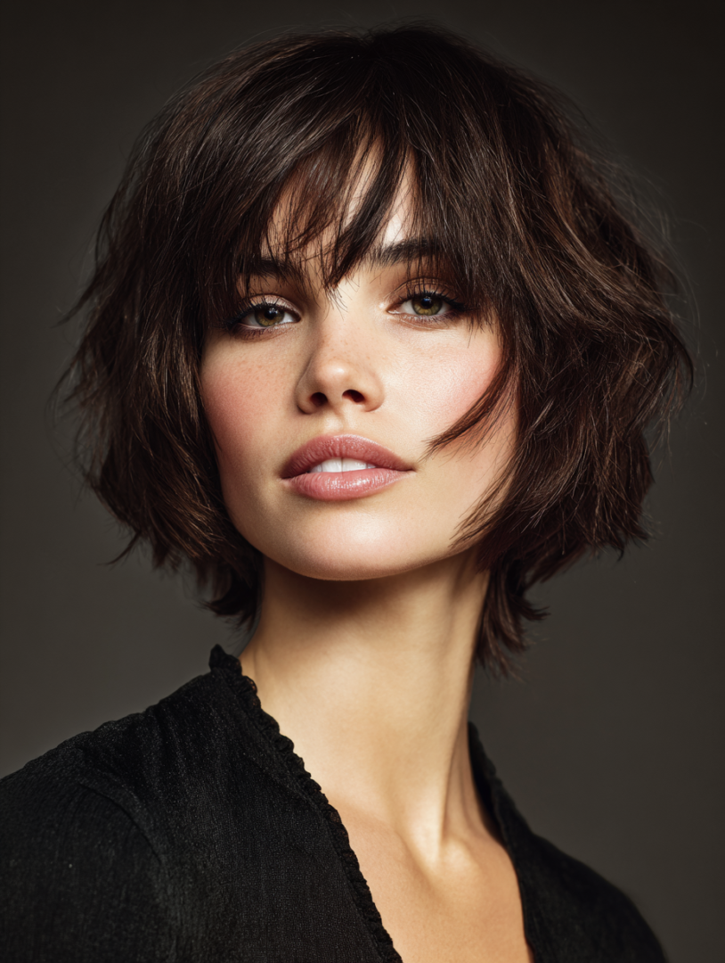 Short Layered Bob With Bangs That Feels Fresh and Wearable