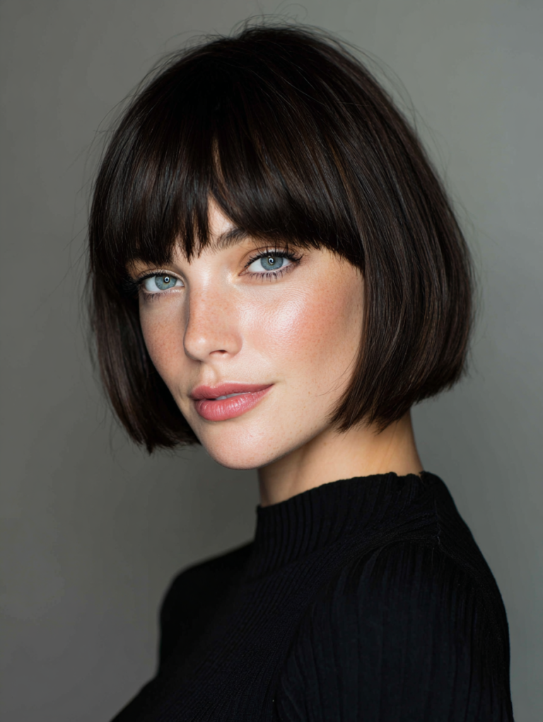 Short Layered Bob With Bangs That Feels Fresh and Wearable