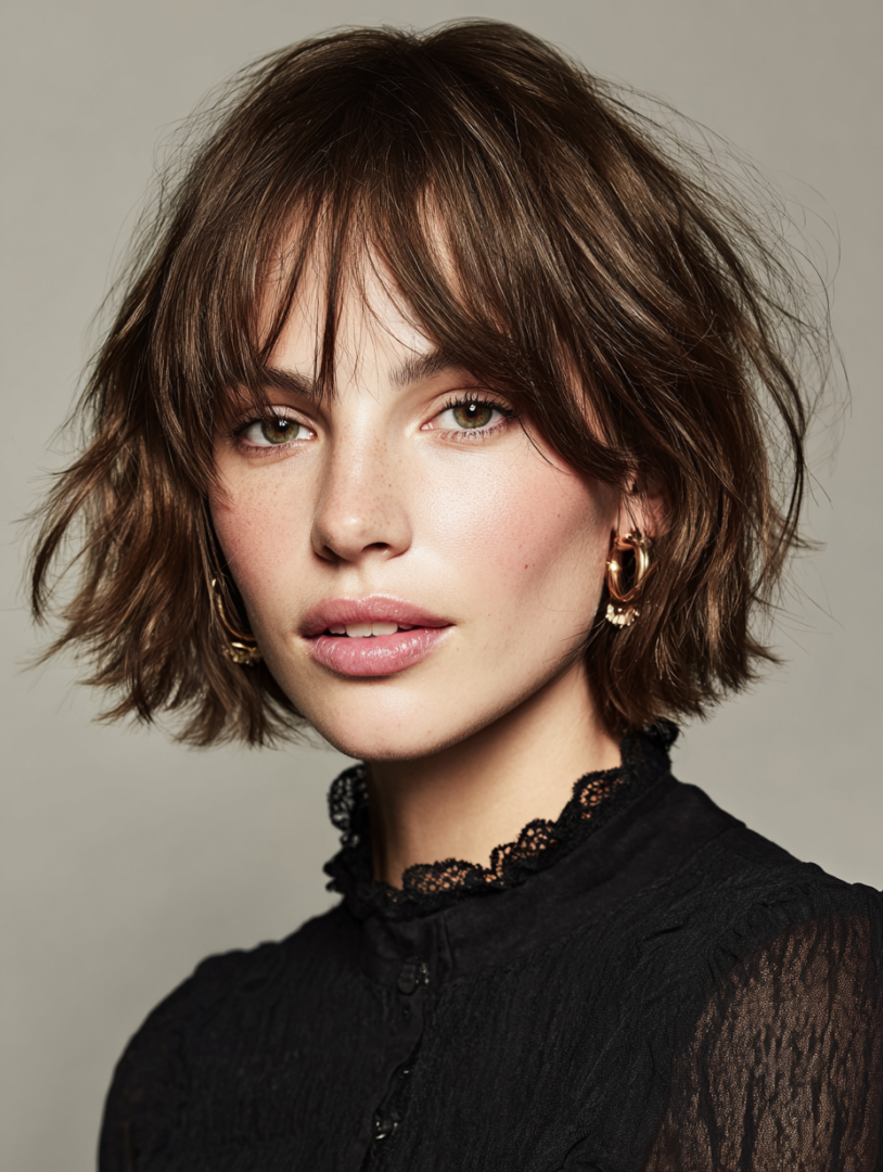 Short Layered Bob With Bangs That Feels Fresh and Wearable