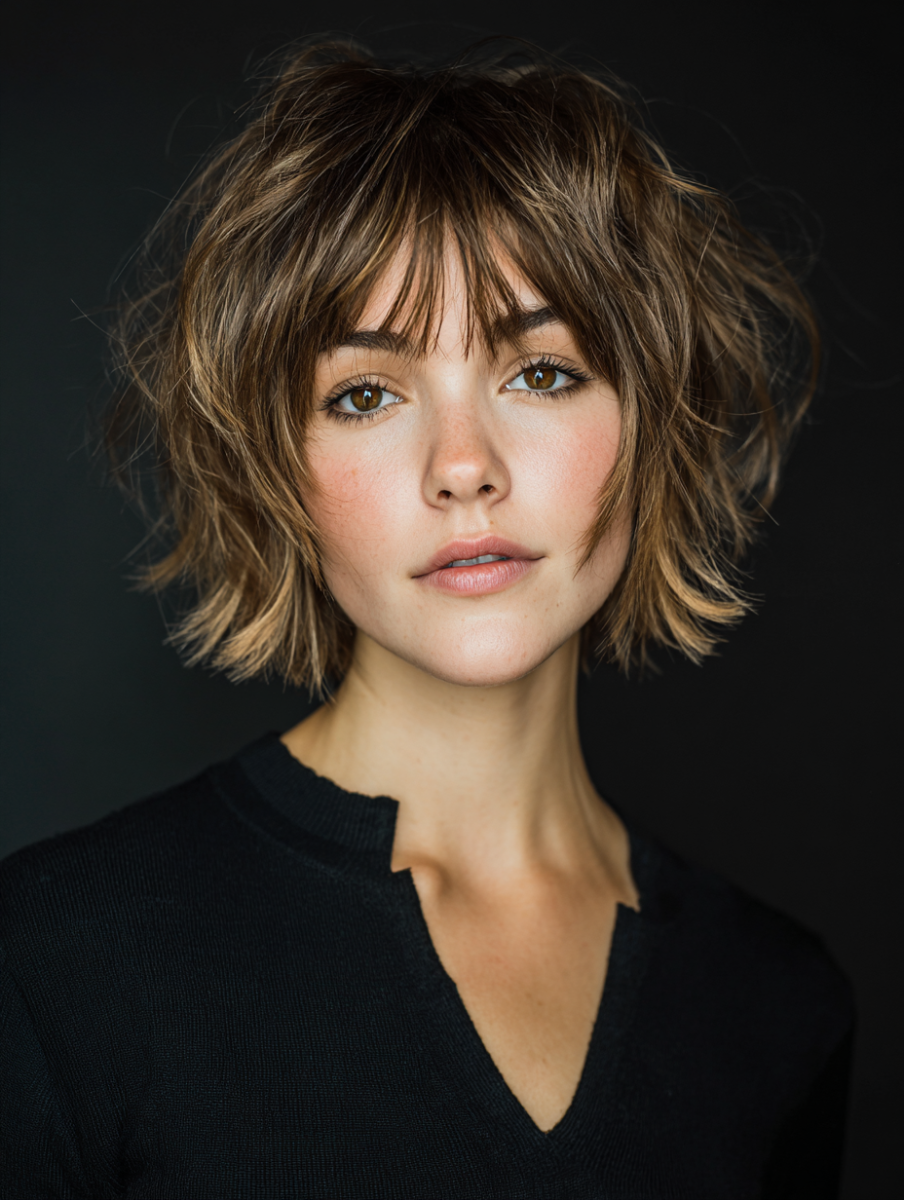 Short Layered Bob With Bangs That Feels Fresh and Wearable